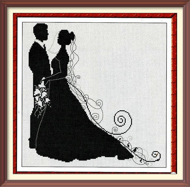 Wedding Cross Stitch Pattern, Wedding Count Stitch Pattern, Bride and ...