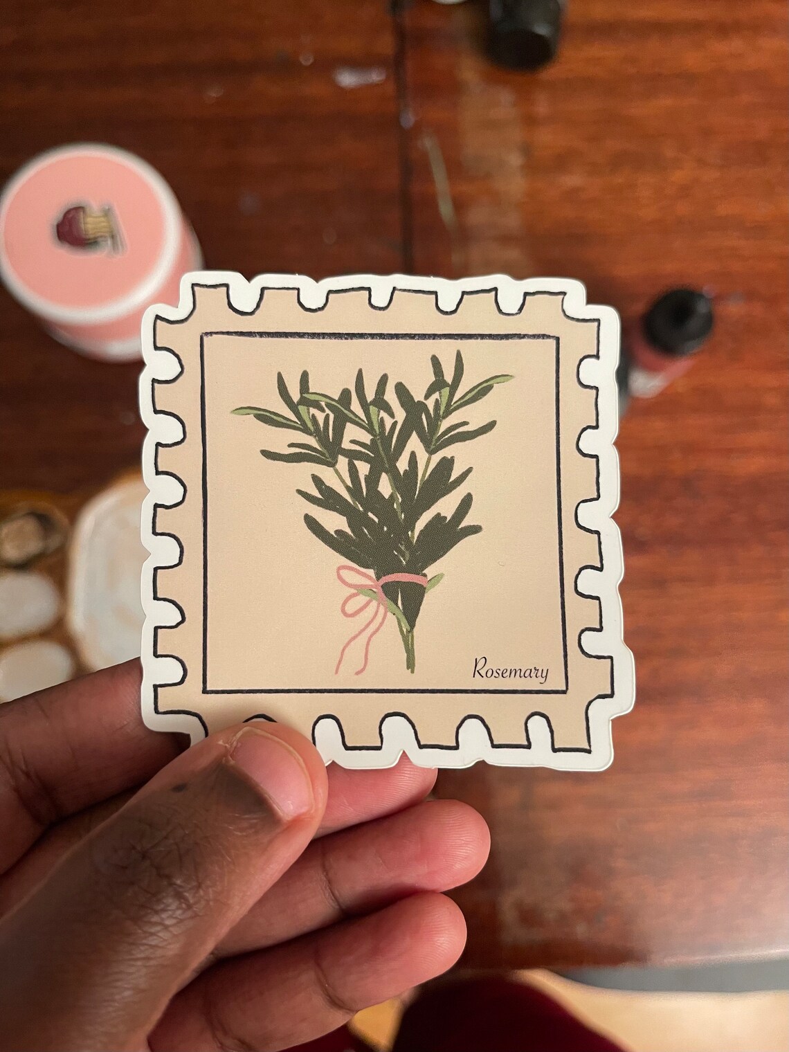 Die-cut Sticker Rosemary Sprig - Etsy