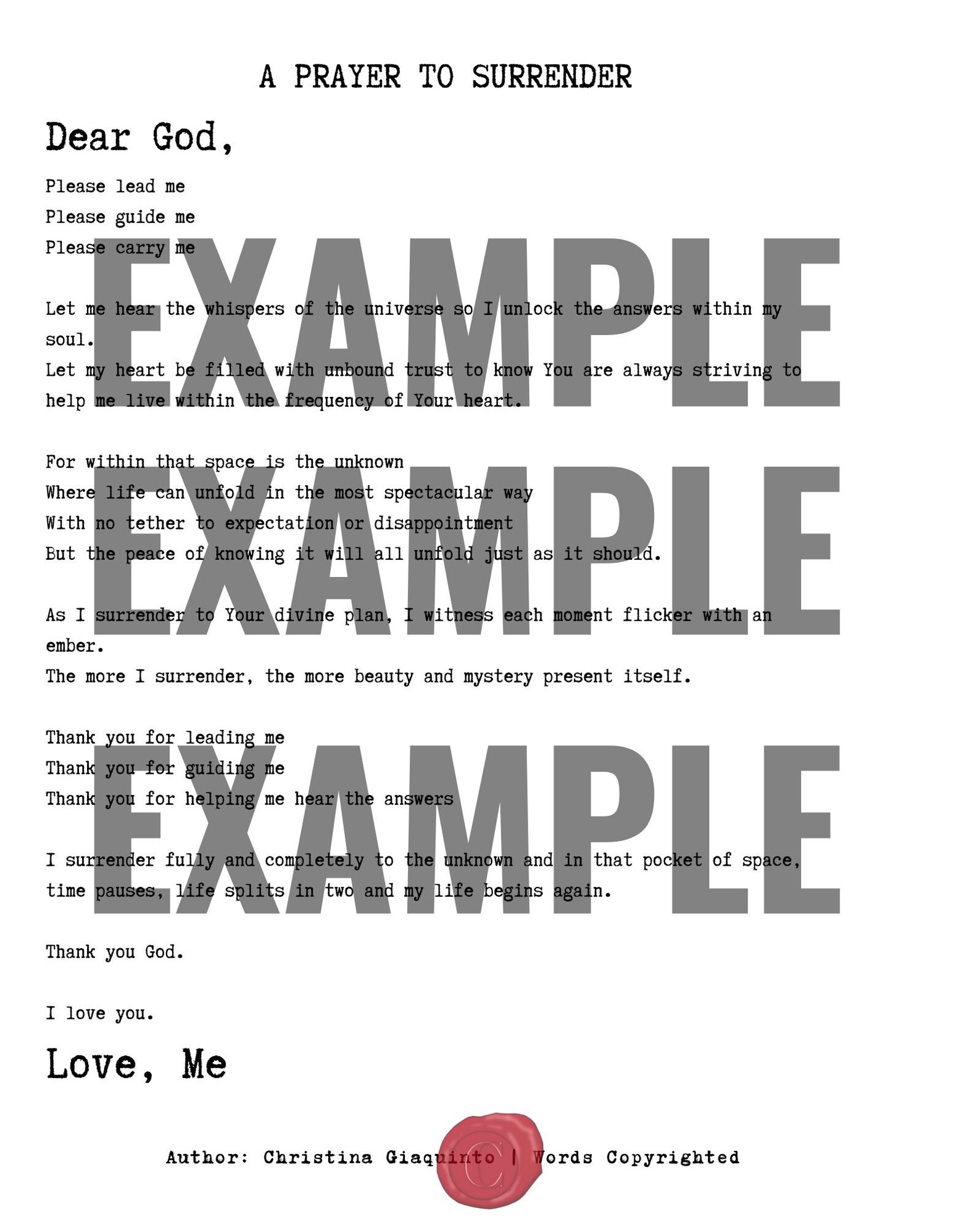 A Letter TO God - Etsy