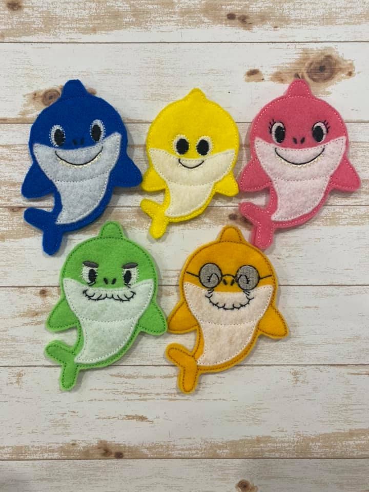 Shark Family Finger Puppet Set Pretend Play, Educational Toy, Unique ...
