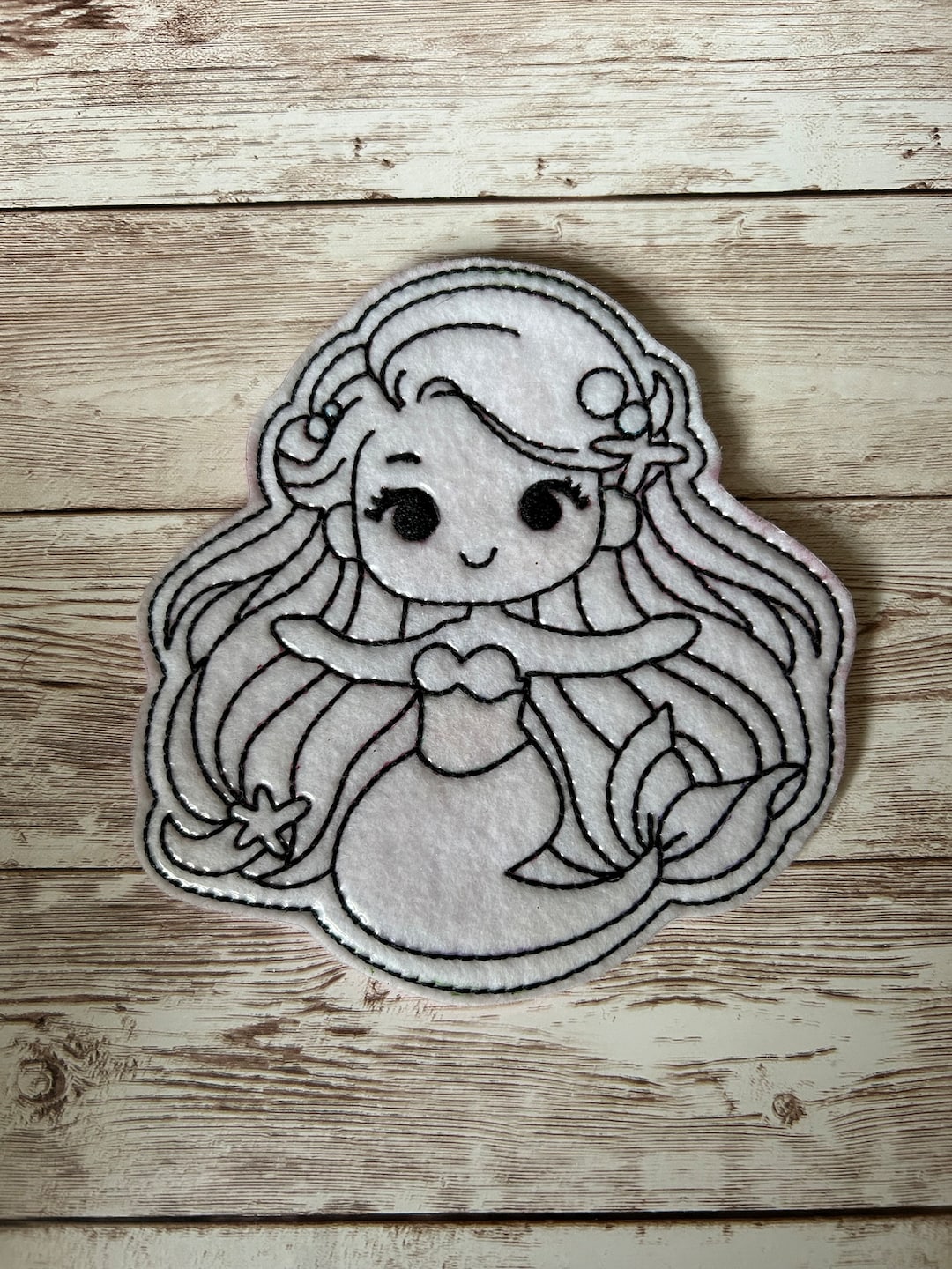 Mermaid Reusable Coloring Doll | Coloring Page | Flat Coloring Dolls ...