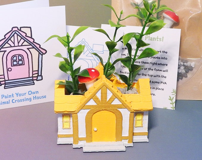 Paint Your Own / Custom Painted Mini Animal Crossing Inspired House ...
