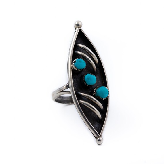 1970s Snake Eye Turquoise Ring - Gem