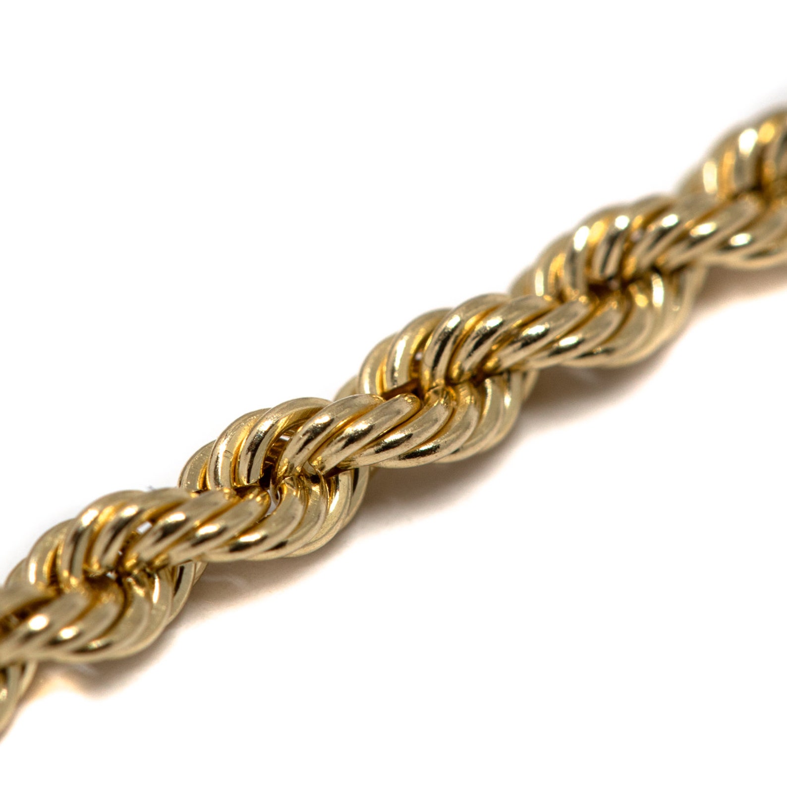 Classic 14 KT Gold Rope Chain Necklace - Etsy