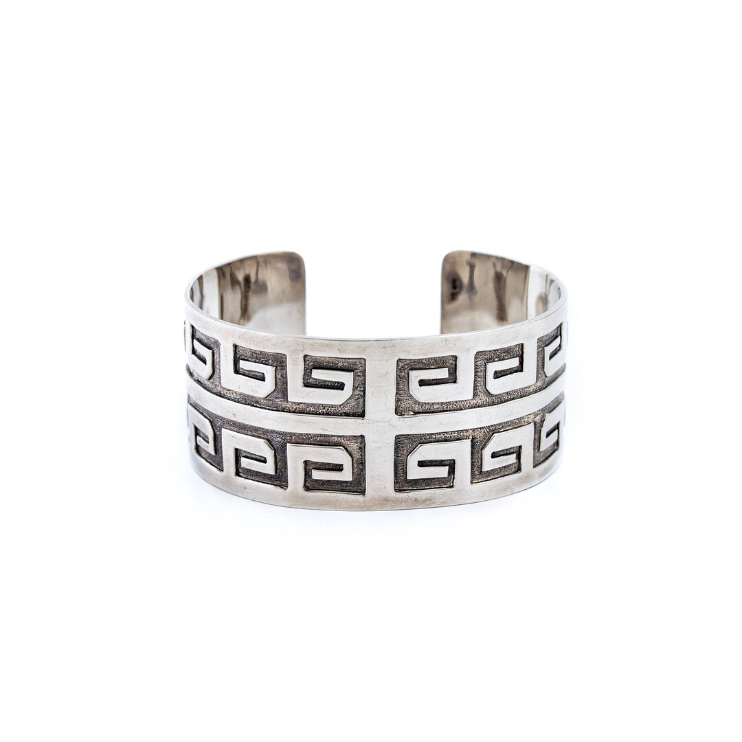 Wicked 1960' Hopi "square Wave" Overlay Hopi Cuff - Etsy