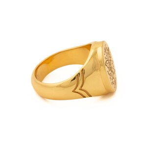 Yellow Gold monarch Signet Ring by Kingdom - Etsy