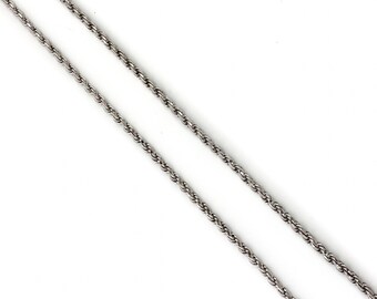 Italian Solid Sterling Silver Rope Link Chain Necklace 925 Silver Chain ...