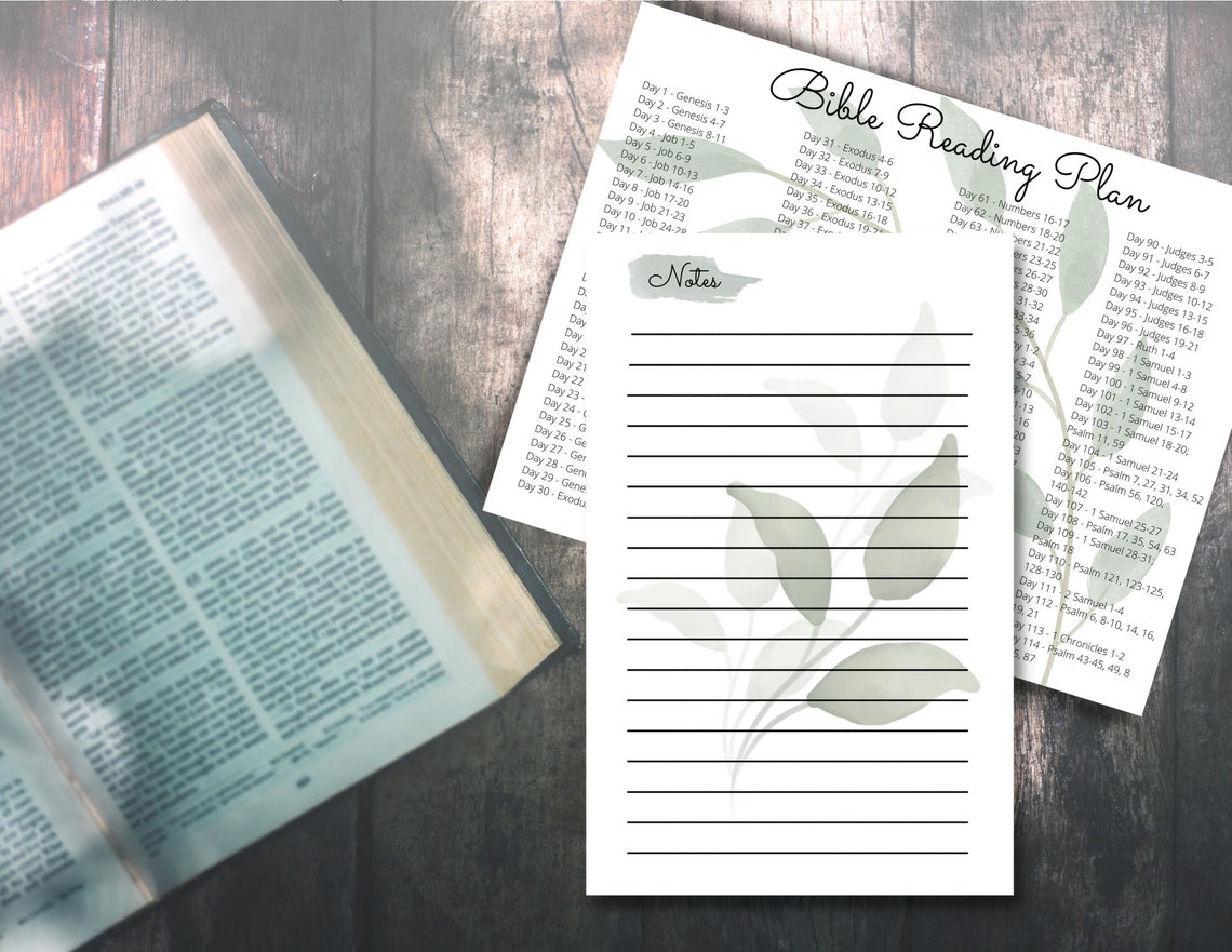 Bible Reading Plan Bookmark Chronological Bible Plan for - Etsy