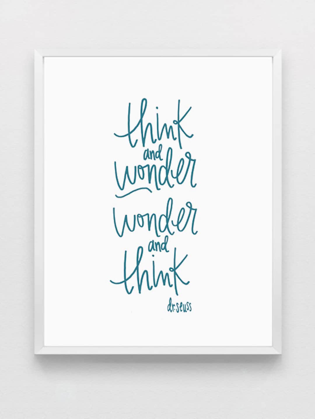 Doctor Seuss "think and Wonder" Print - Etsy