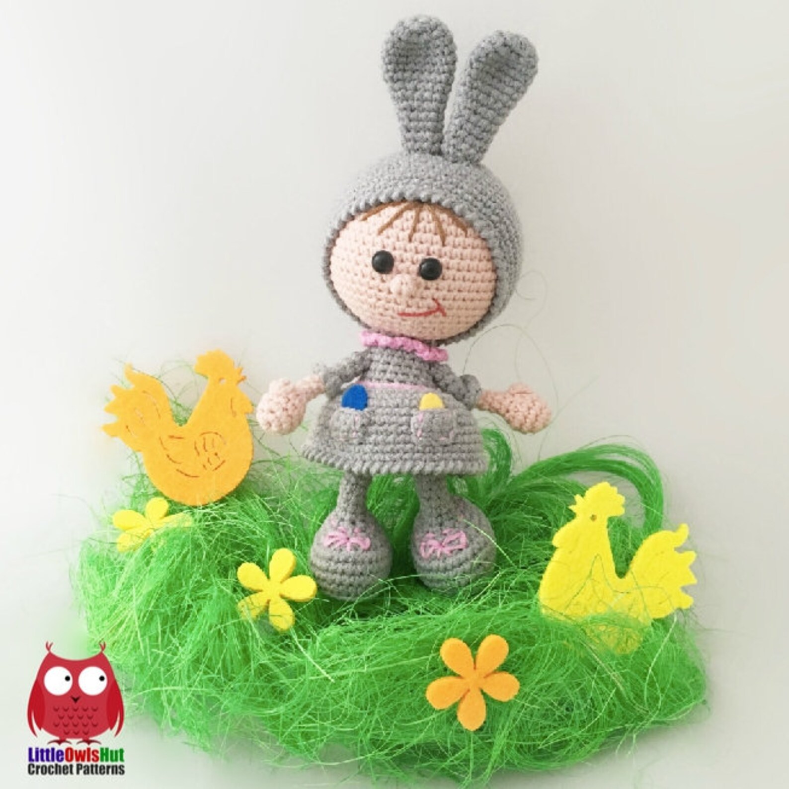 190NLY haak patroon Pop in paashaas Rabbit outfit | Etsy