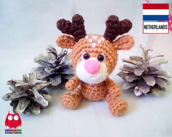 237NLY Haakpatroon Klein Rendier Rudolf Amigurumi PDF File - Etsy