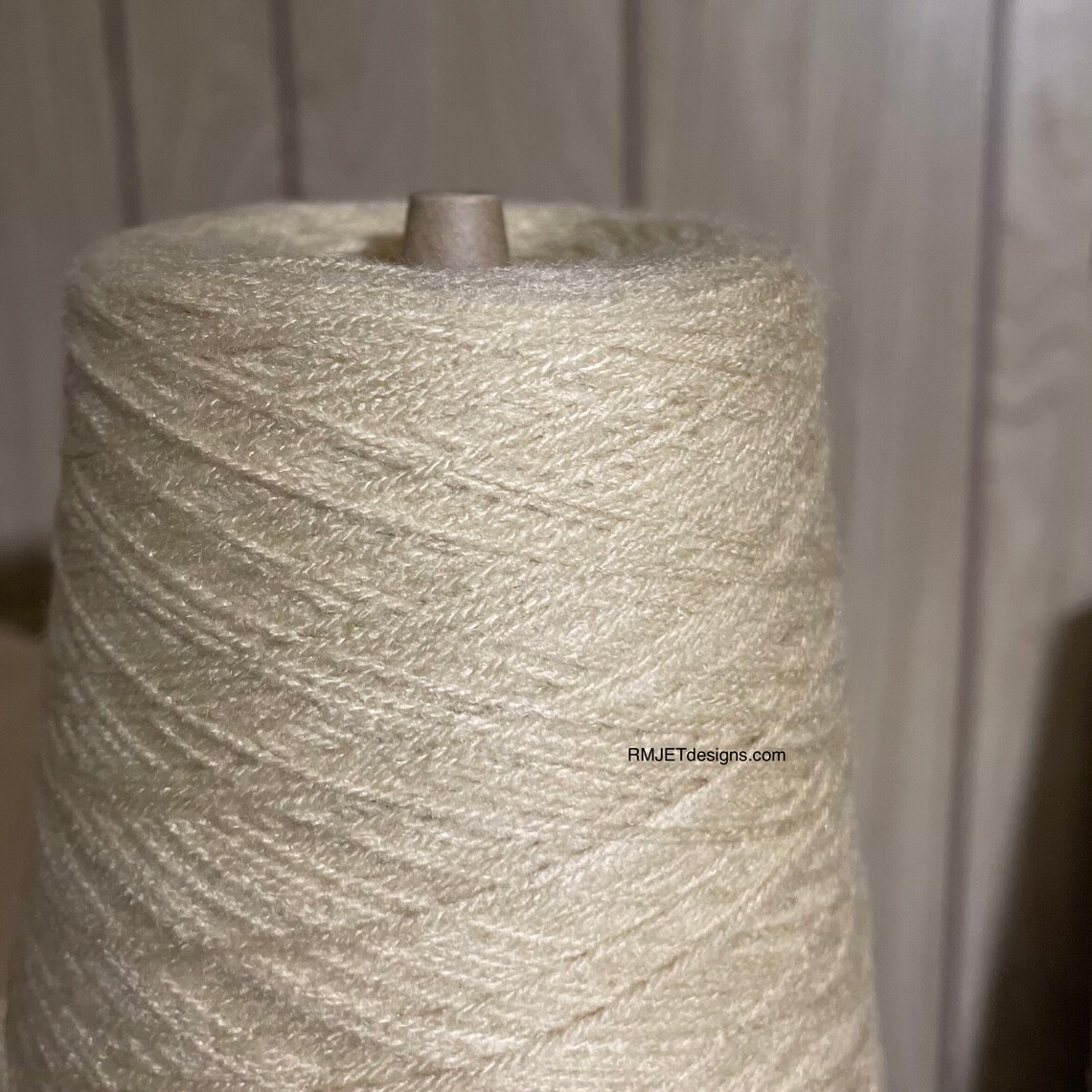 Beige Acrylic Blend Yarn on a Cone - Great for Hand Knitting Machine ...