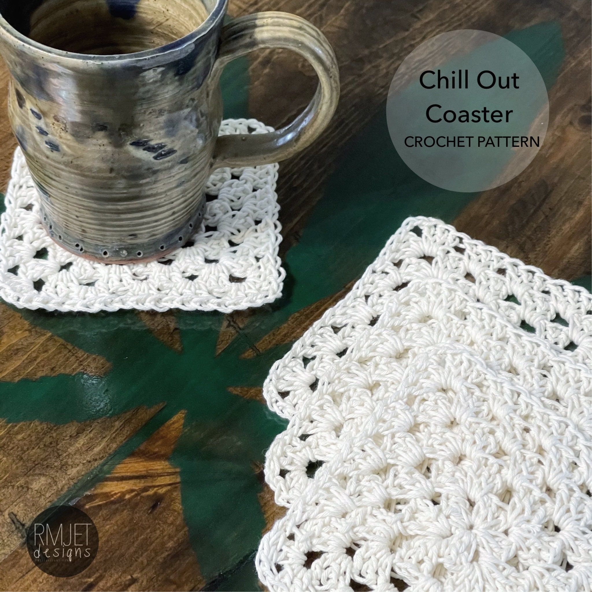 Printable Easy Chill Out Coaster Granny Square Crochet Pattern ...