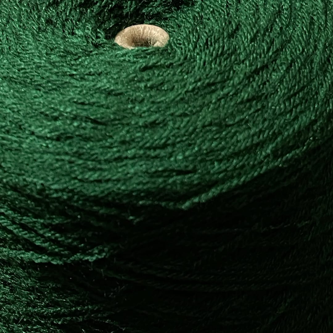 Hunter Green Fingering Weight Acrylic Blend Cone Yarn - Great for Hand ...