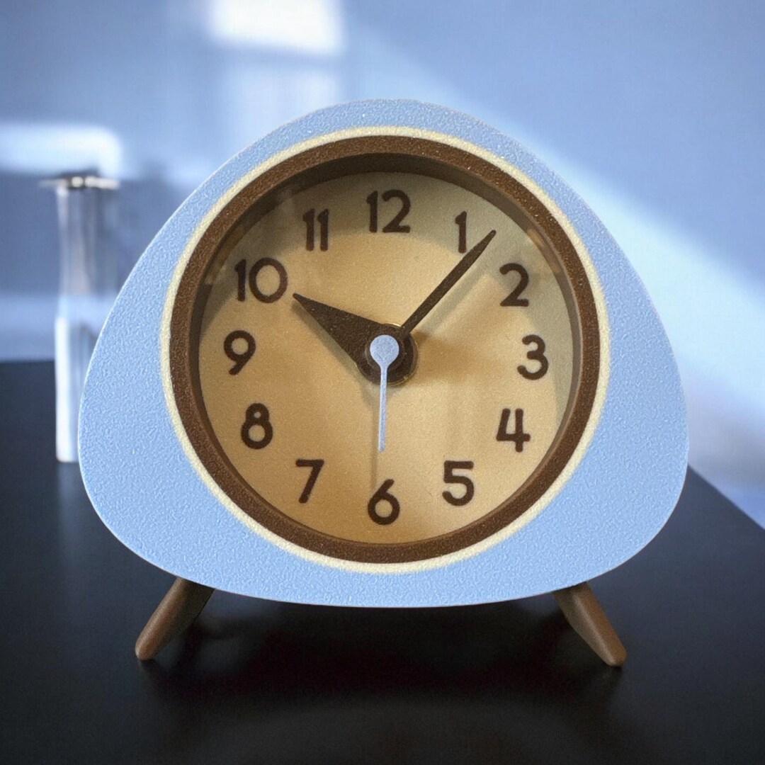 Retro Style Serenity Blue 3D Printed Silent Desk Clock - Etsy