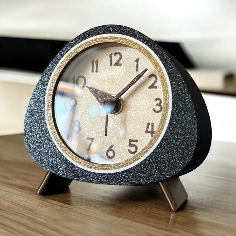 Retro Style Black 3D Printed Silent Desk Clock - Etsy