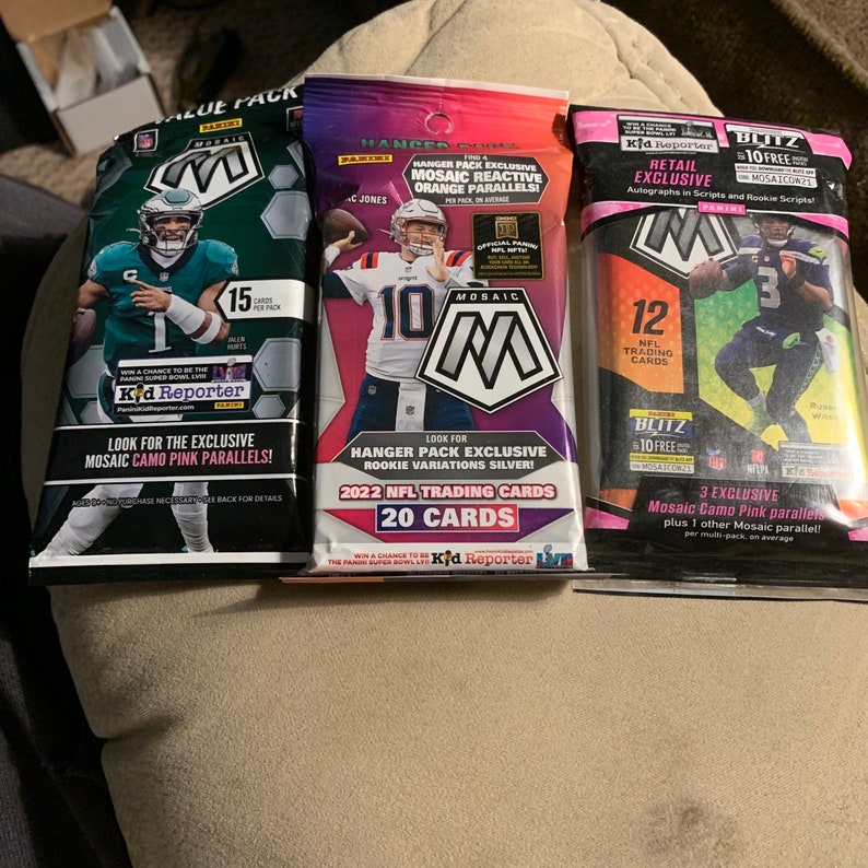 2021 2022 2023 Mosaic Value Pack Packs Sealed 47 Total Nfl Cards ...