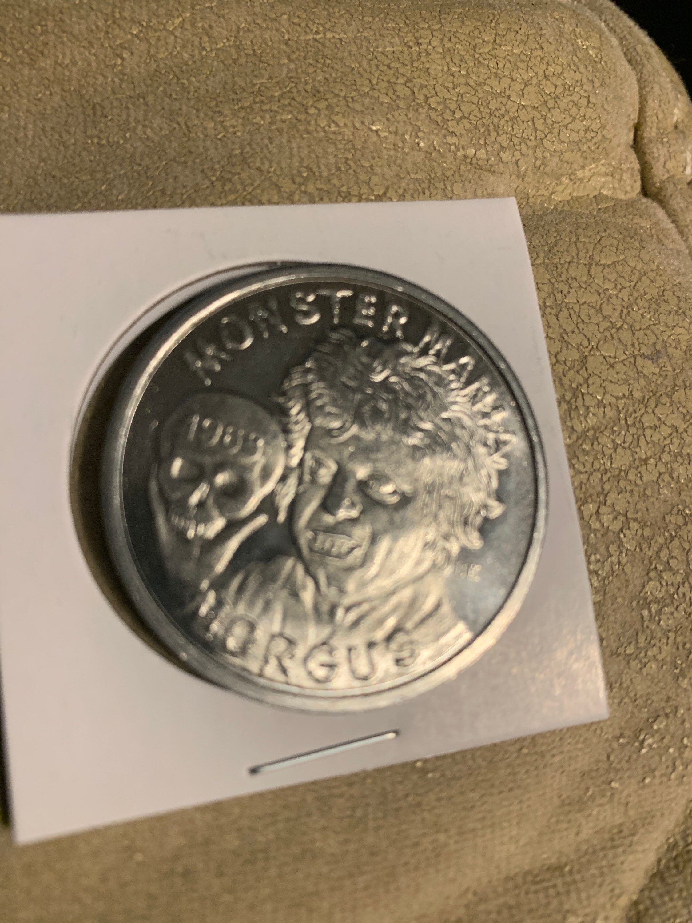 1968 Morgus Monster Mania Mardi Gras Doubloon Token New Orleans Sidney ...