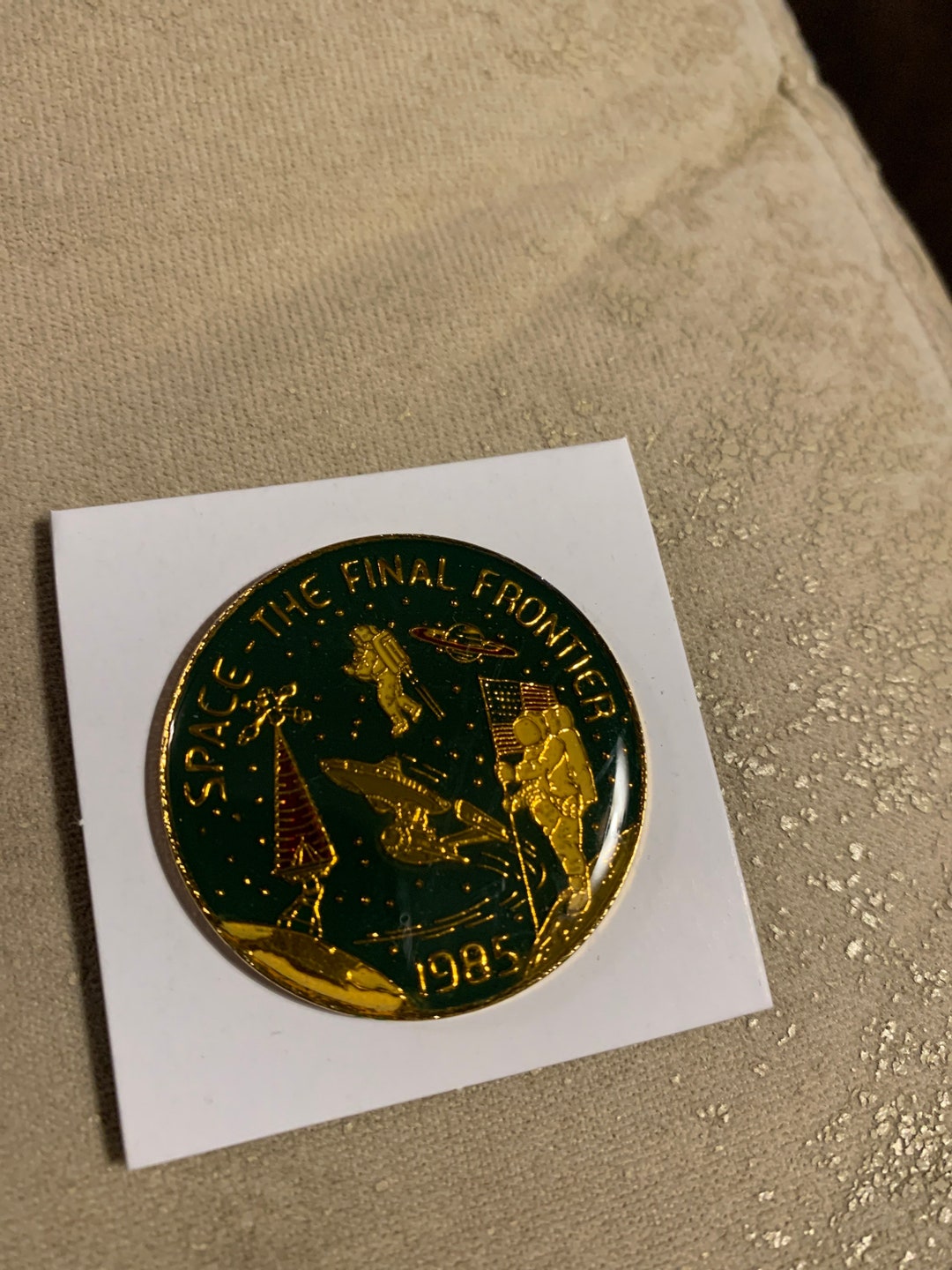 1985 Pegasus Star Trek Enterprise Heavy Multi Color Mardi Gras Doubloon ...