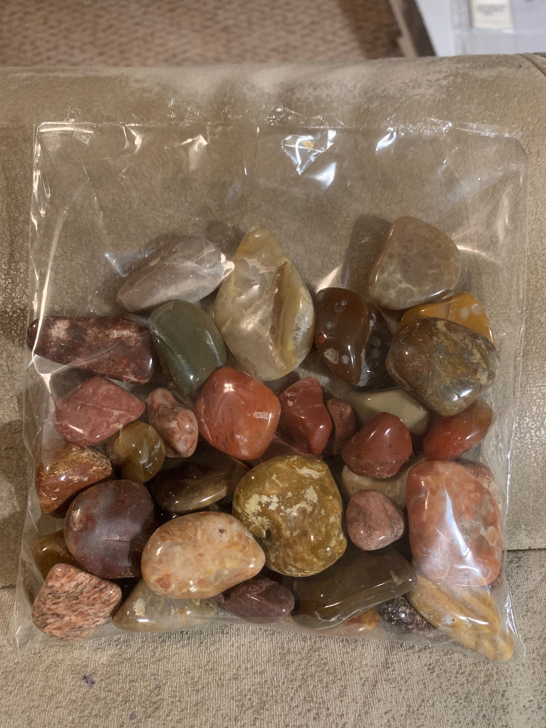 1 Pound Tumbled River Rocks Done by Me Wil Cajun Rockhound Sweet Polish ...