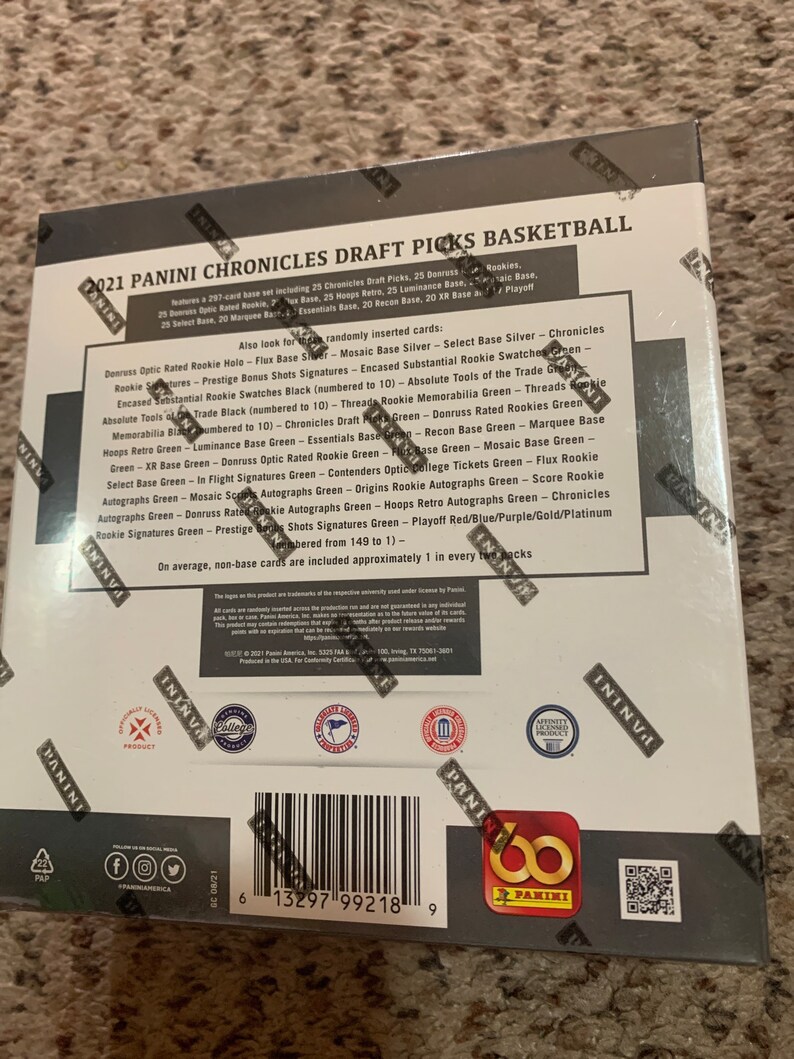 2021 Panini Chronicles Draft Mega Box Sealed 60 Nba Cards Basketball - Etsy
