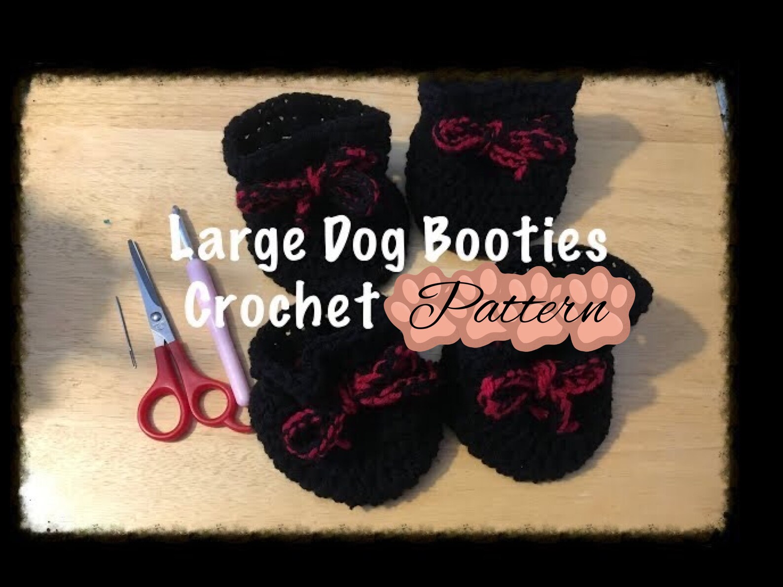Large Dog Bootie Crochet Pattern - Etsy