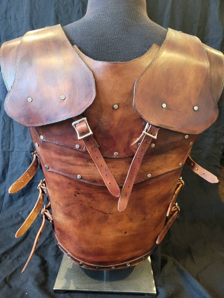 LARP Leather Armor, Hand Tooled Leather Armor - Etsy
