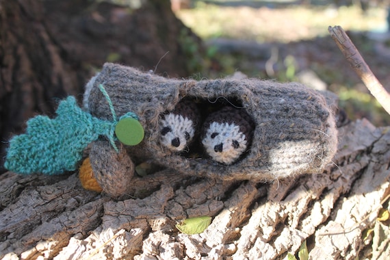 Waldorf Woodland Log Hedgehog Play Nature Owl Snail Toadstool | Etsy