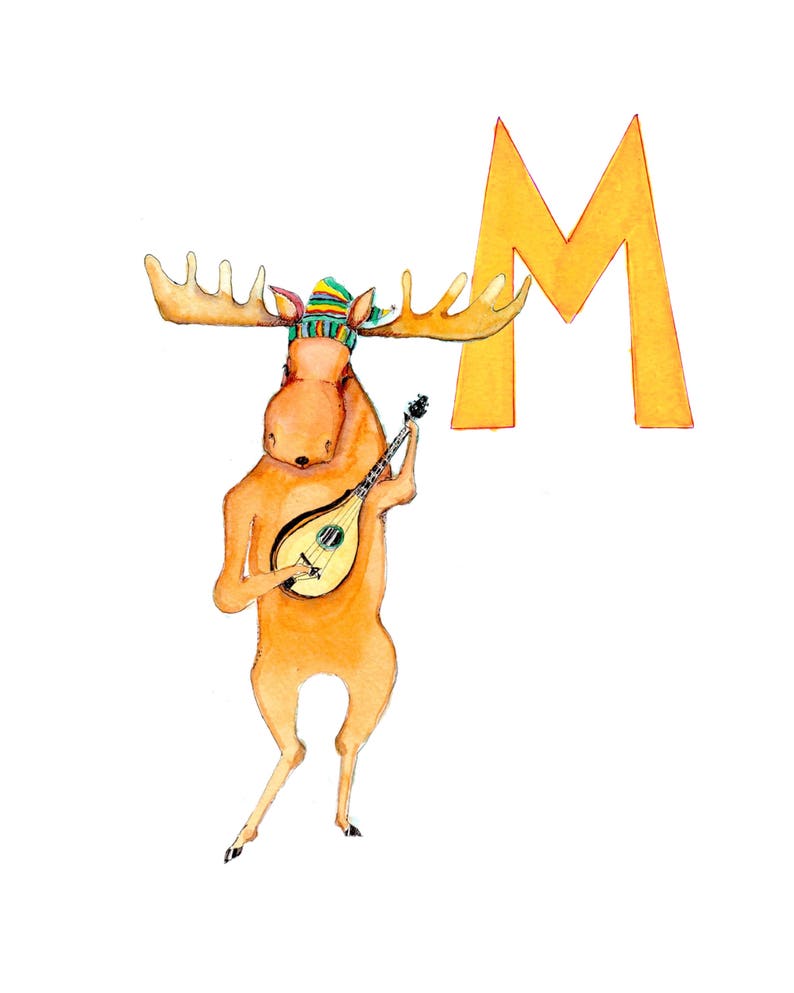 Moose-alphabet Letter - Etsy