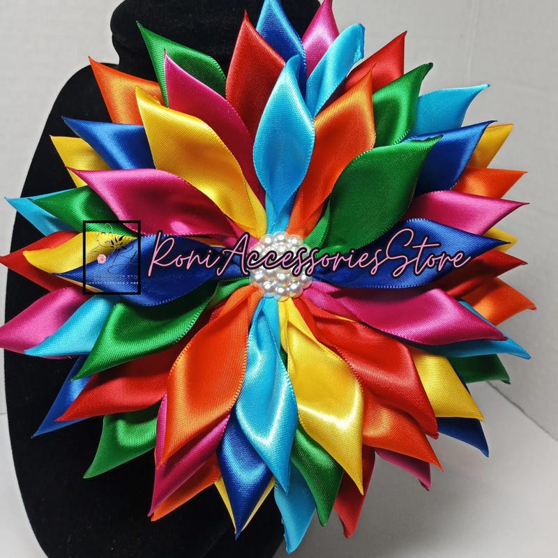 Satin Ribbon Flowers - Etsy