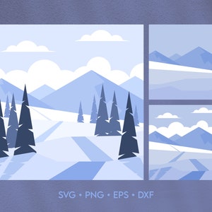 Winter Wonderland Clipart - Snow Forest SVG - Snow Landscape Vector ...