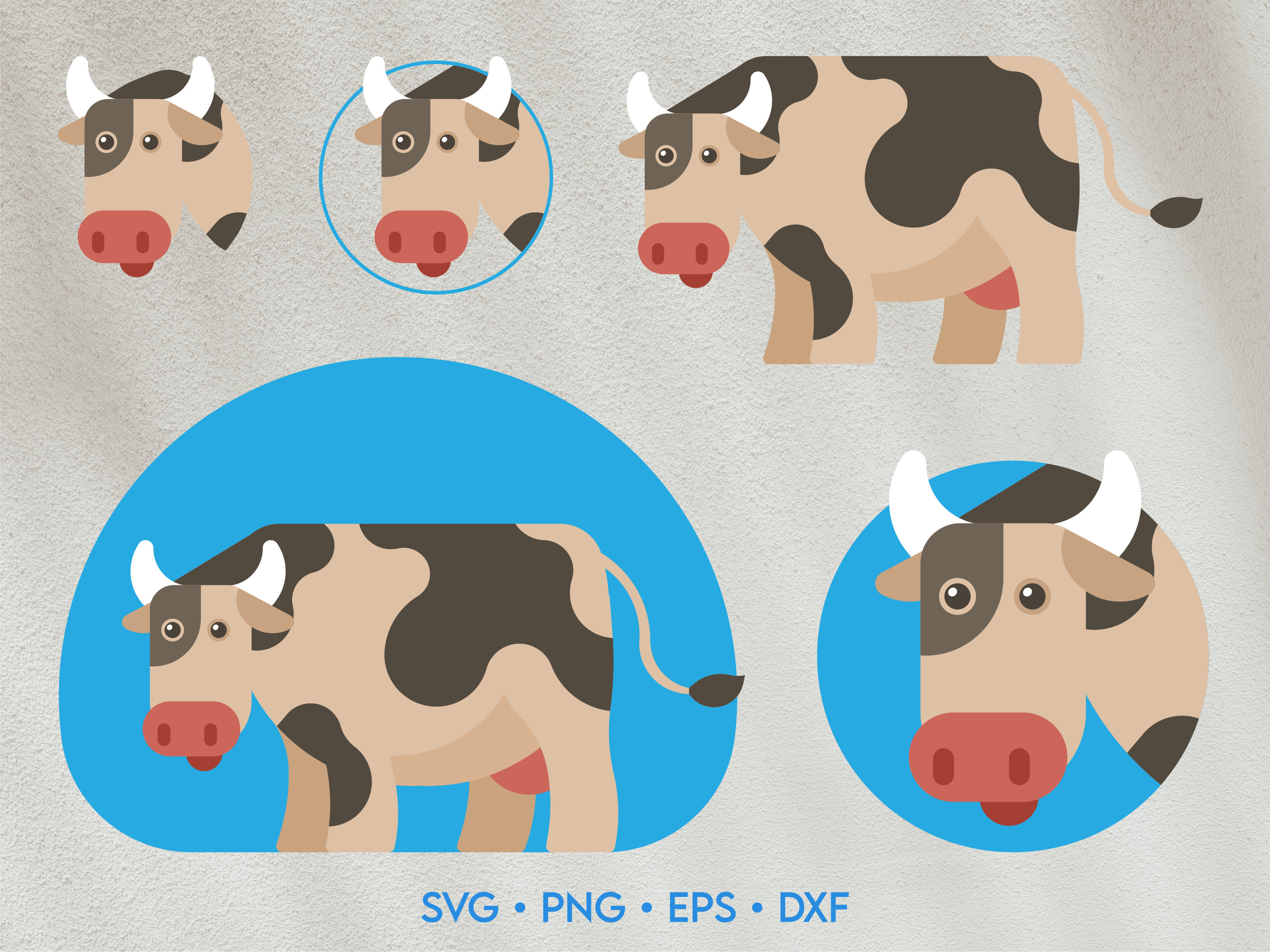 Cute Cow Clipart Adorable Cow SVG Cow Vector Cow Cut Files for Cricut ...