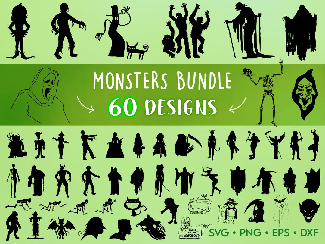 Monsters SVG - Halloween SVG - Svg Halloween Monsters - Halloween Clip ...