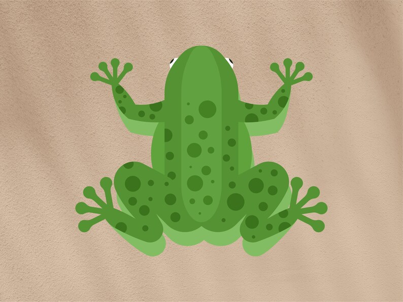 Cute Frog Clipart Frog SVG Froggy Vector Frog on Lilypad - Etsy