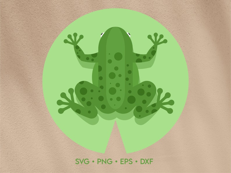 Cute Frog Clipart Frog SVG Froggy Vector Frog on Lilypad - Etsy