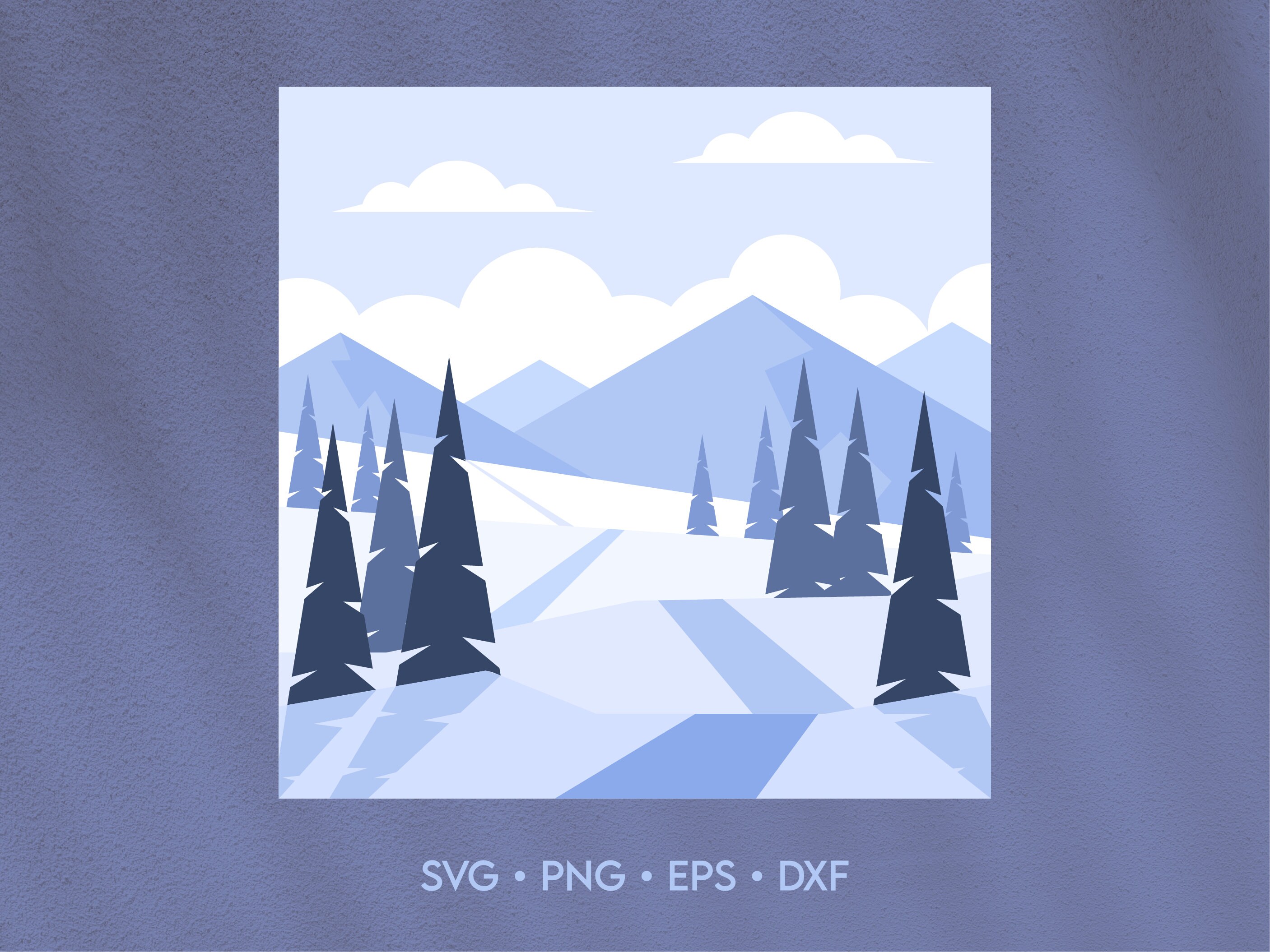 Winter Wonderland Clipart - Snow Forest SVG - Snow Landscape Vector ...