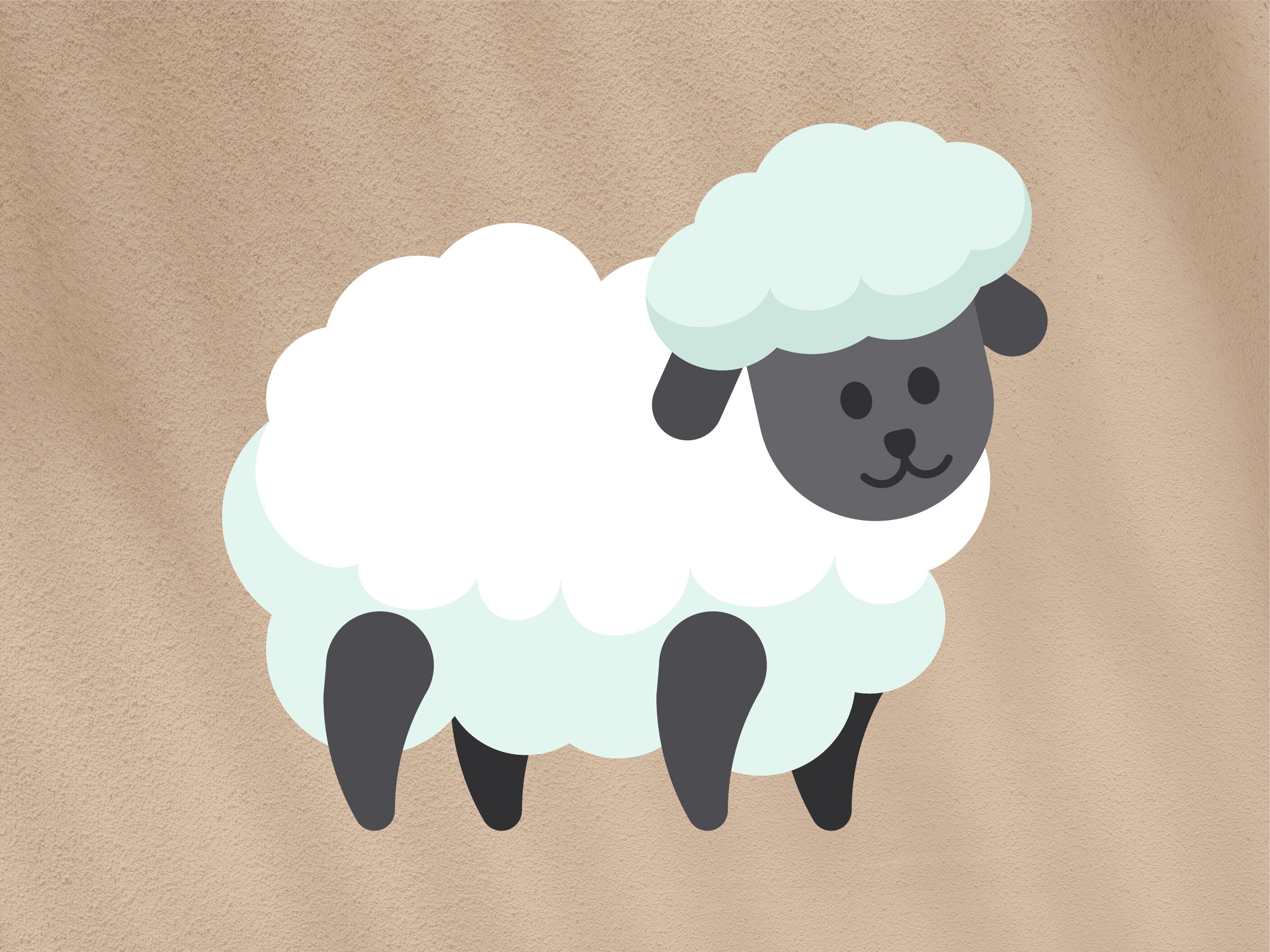 Cute Sheep Clipart Sheep SVG Sheep Vector Curious Sheep Icon Adorable ...