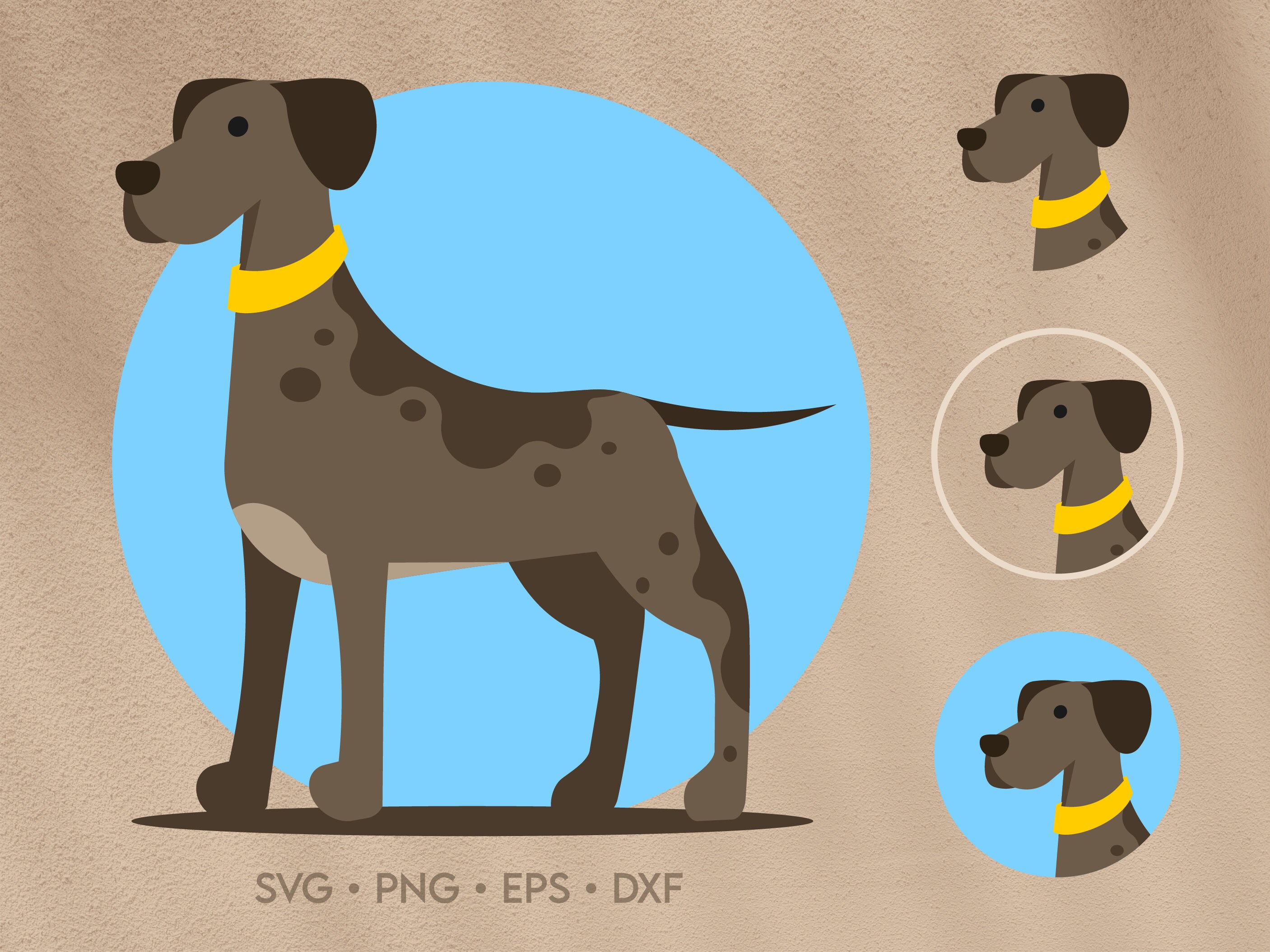 Lindo perro clipart Raza de perro SVG Vector perrito Icono de cachorro ...
