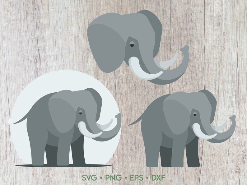 Cute Elephant Clipart - Adorable Elephant SVG - Elephant Vector ...