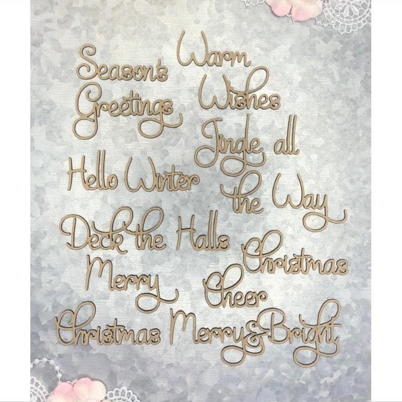 Christmas Words Die Cut - Etsy