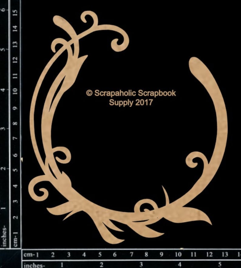Scrapaholics Chipboard Circular Flourish Frame - Etsy