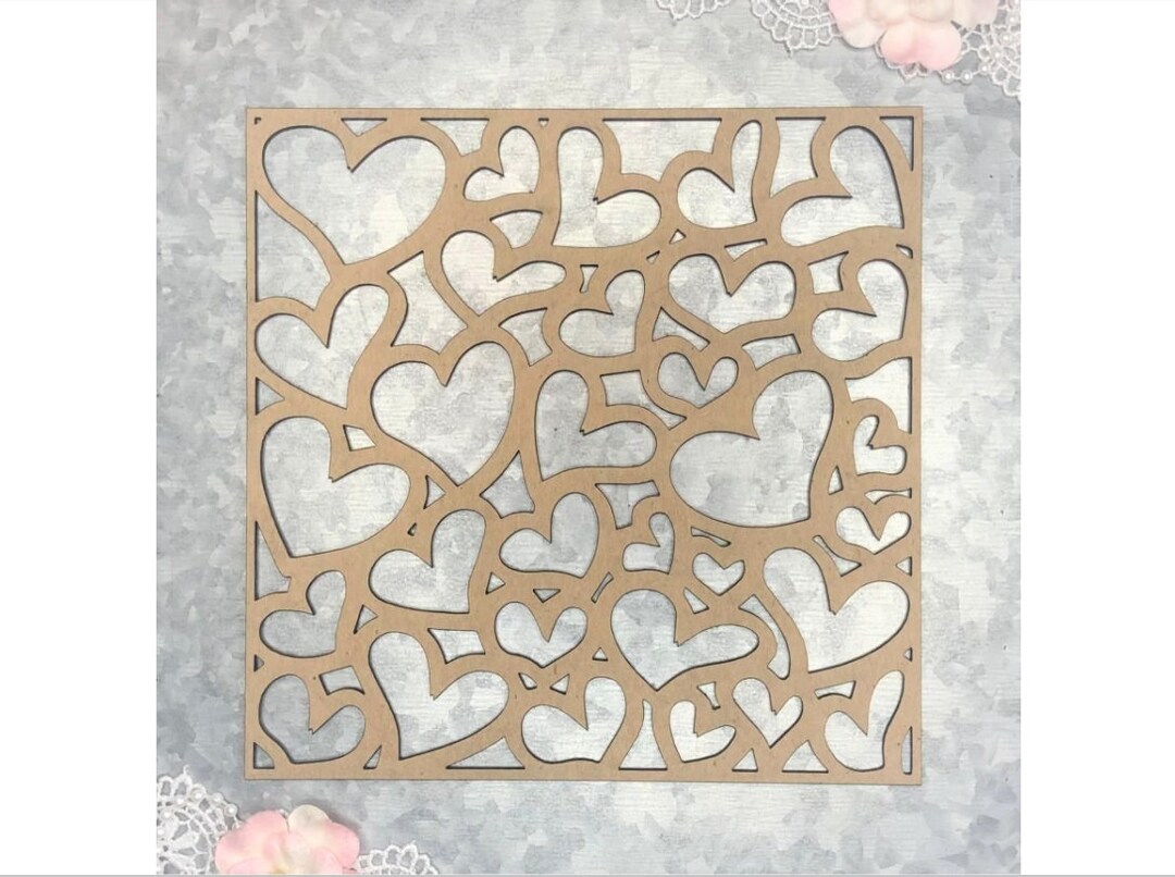 Scrapaholics Chipboard - Heart Panel - Etsy