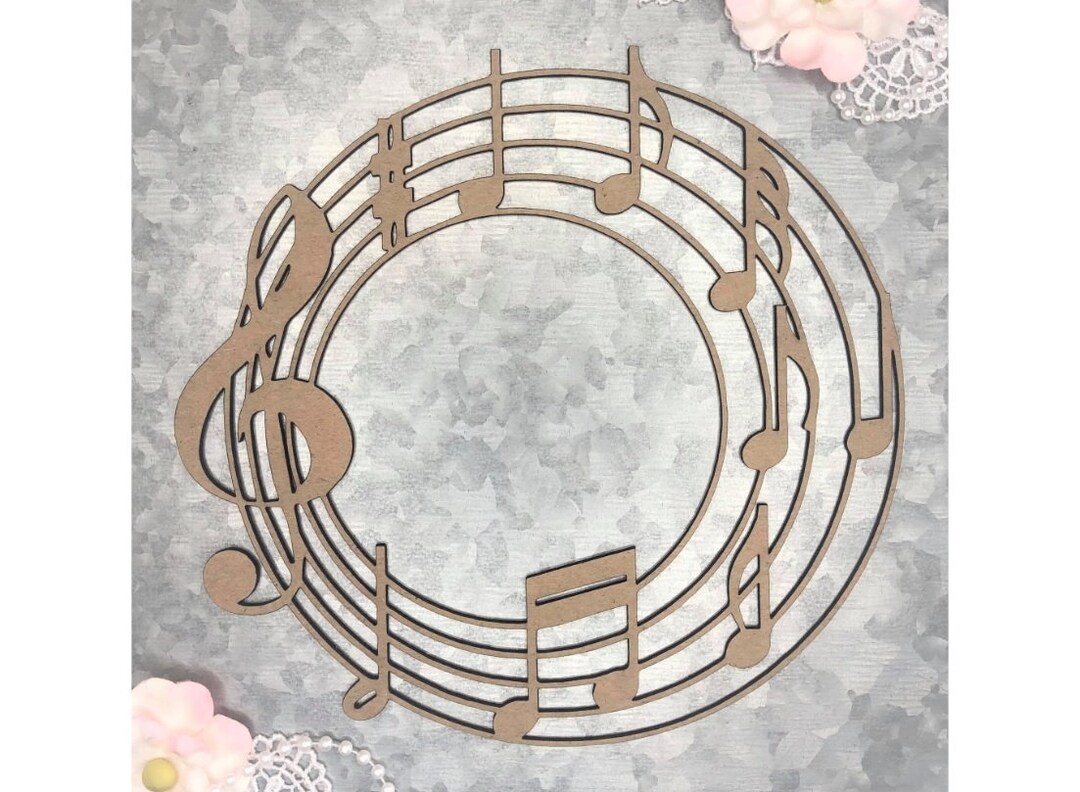 Scrapaholics Chipboard - Music Circle Frame - Etsy