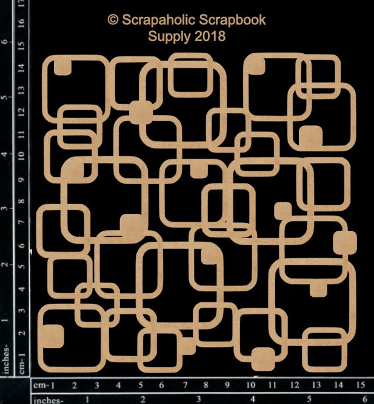 Scrapaholics Chipboard Geometric Square Panel - Etsy