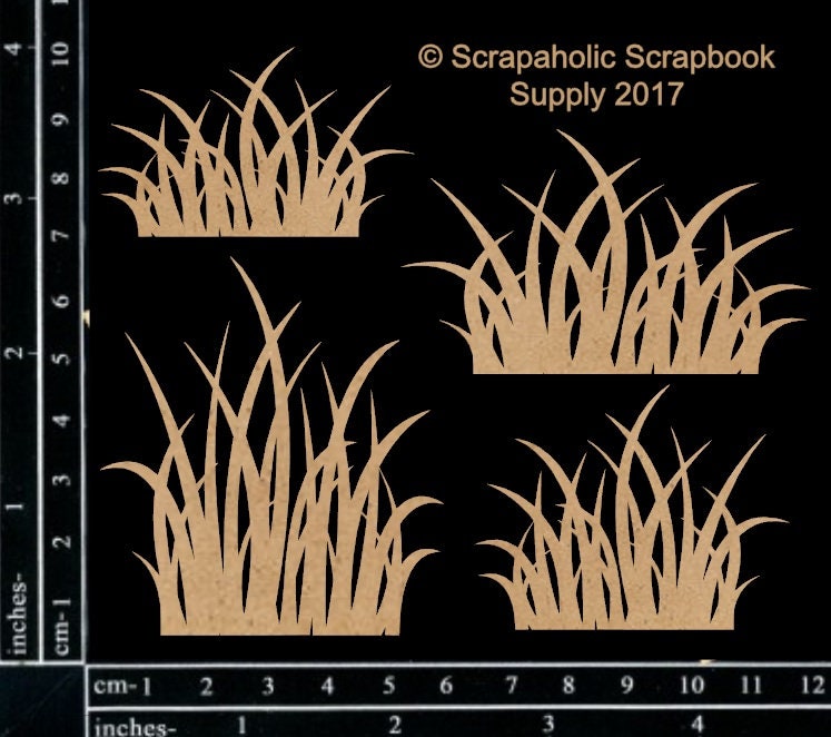 Scrapaholics Chipboard - Grass Patches - Etsy