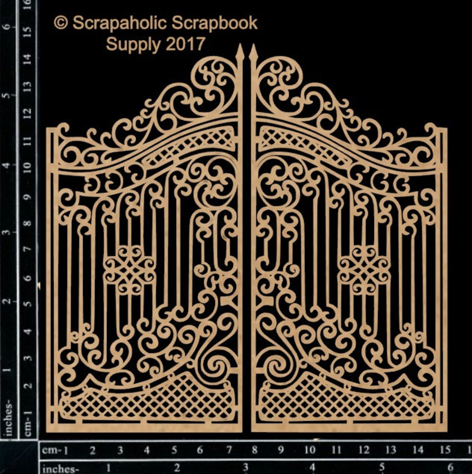 Scrapaholics Chipboard - Ornate Gate - Etsy