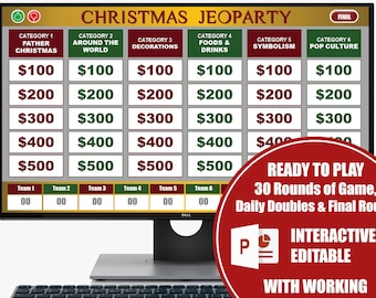 Jeopardy Christmas Game - Etsy