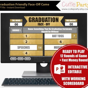 Graduation Friendly Face-off, Grad Party Trivia Game, Class of 2022 ...