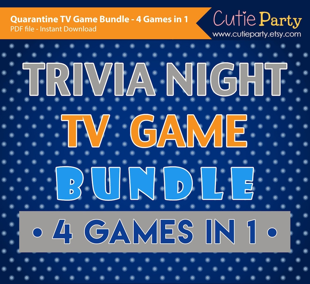 Trivia Night Game Bundle Trivia Party TV Game Virtual Game - Etsy