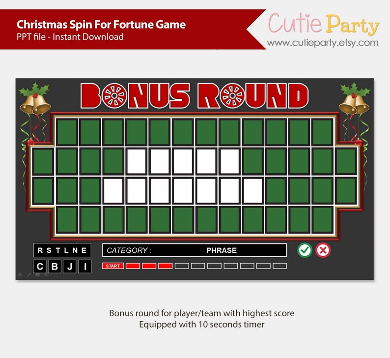 Wheel of Fortune Christmas Wheel of Fortune Christmas - Etsy Canada